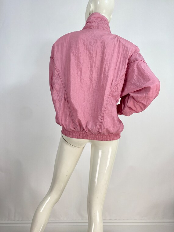 1980s windbreaker jacket, 1980s rose jacket - Gem