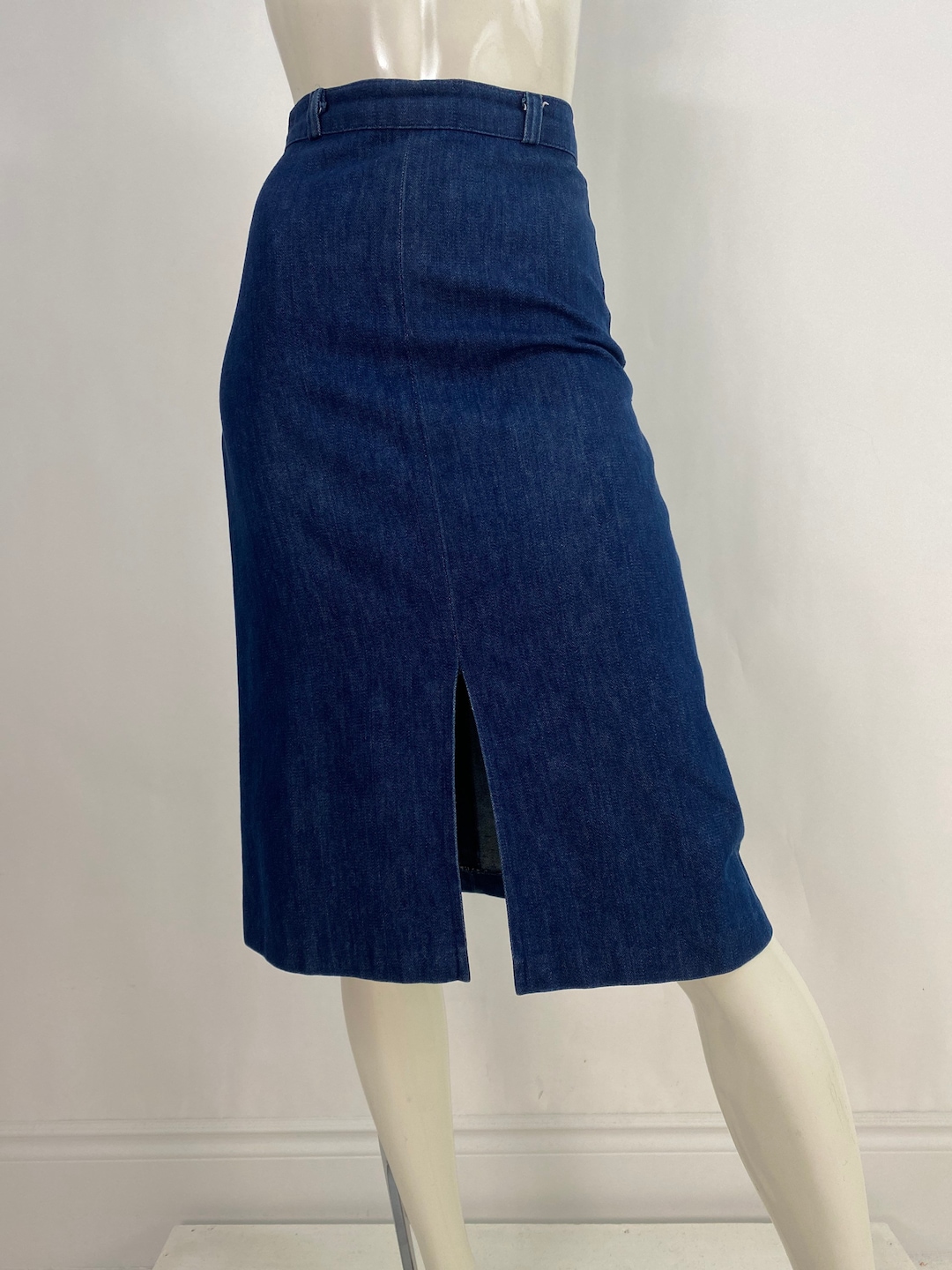 70s Denim Skirt, 1970s Jean Skirt, Vintage Denim Skirt - Etsy