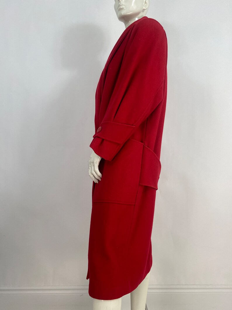 ADA Paris Coat, Red Wool Coat - Etsy