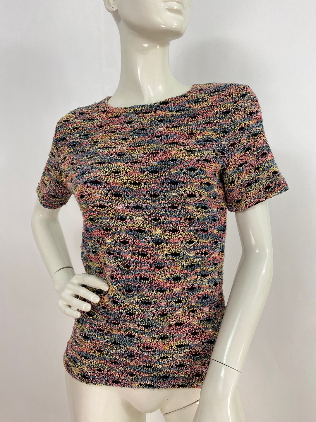 90s Colourful Top, 1990s Top - Etsy