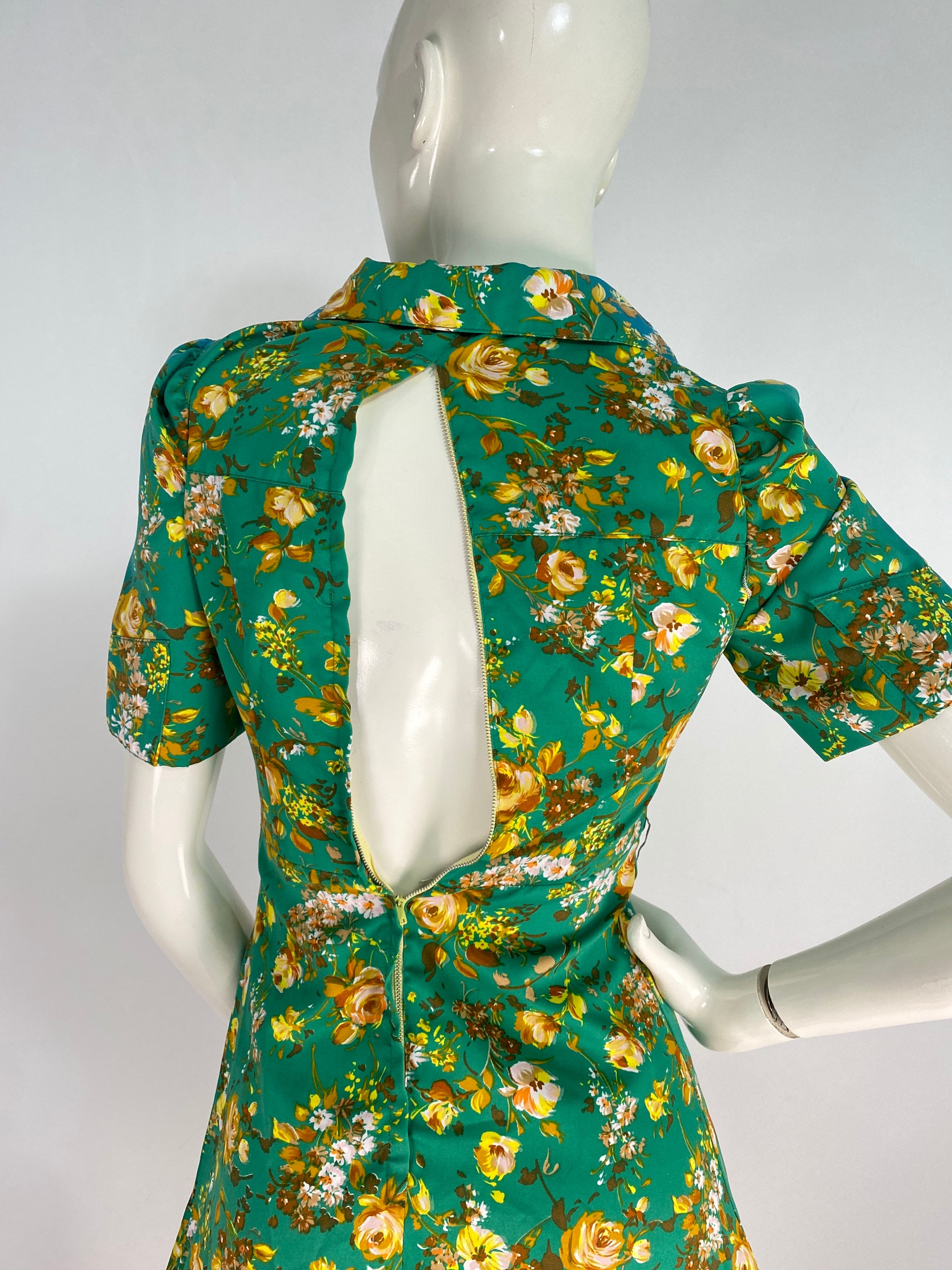 1940s Floral Dress/40s Floral Dress/vintage Floral Dress - Etsy