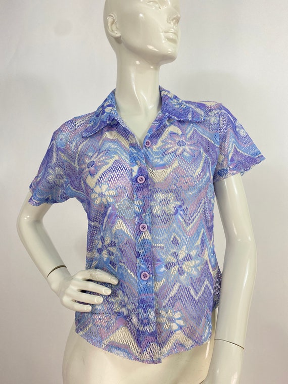 90s mesh top, vintage mesh top, 1990s beach apparel - Gem