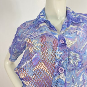 90s Mesh Top, Vintage Mesh Top, 1990s Beach Apparel - Etsy
