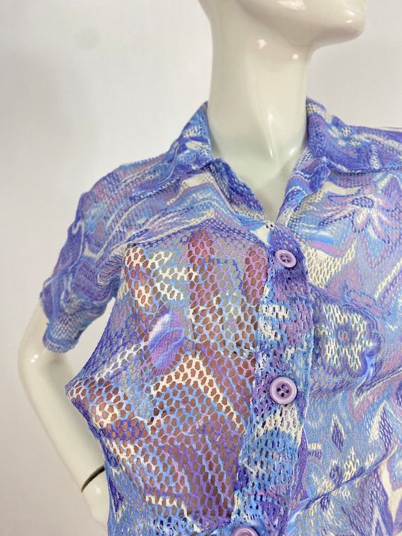 90s mesh top, vintage mesh top, 1990s beach apparel - Gem