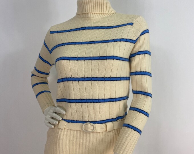 Vintage Snow Queen Sweater, 1970s Belted Sweater - Etsy