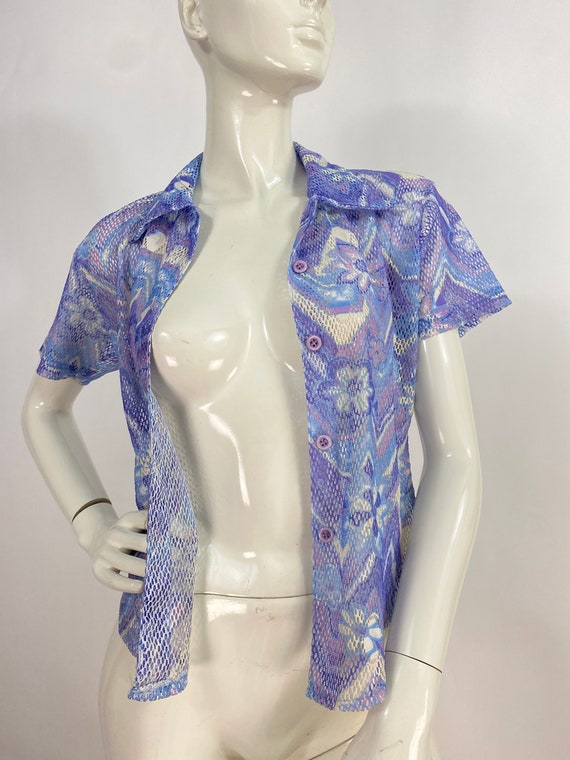 90s mesh top, vintage mesh top, 1990s beach apparel - Gem