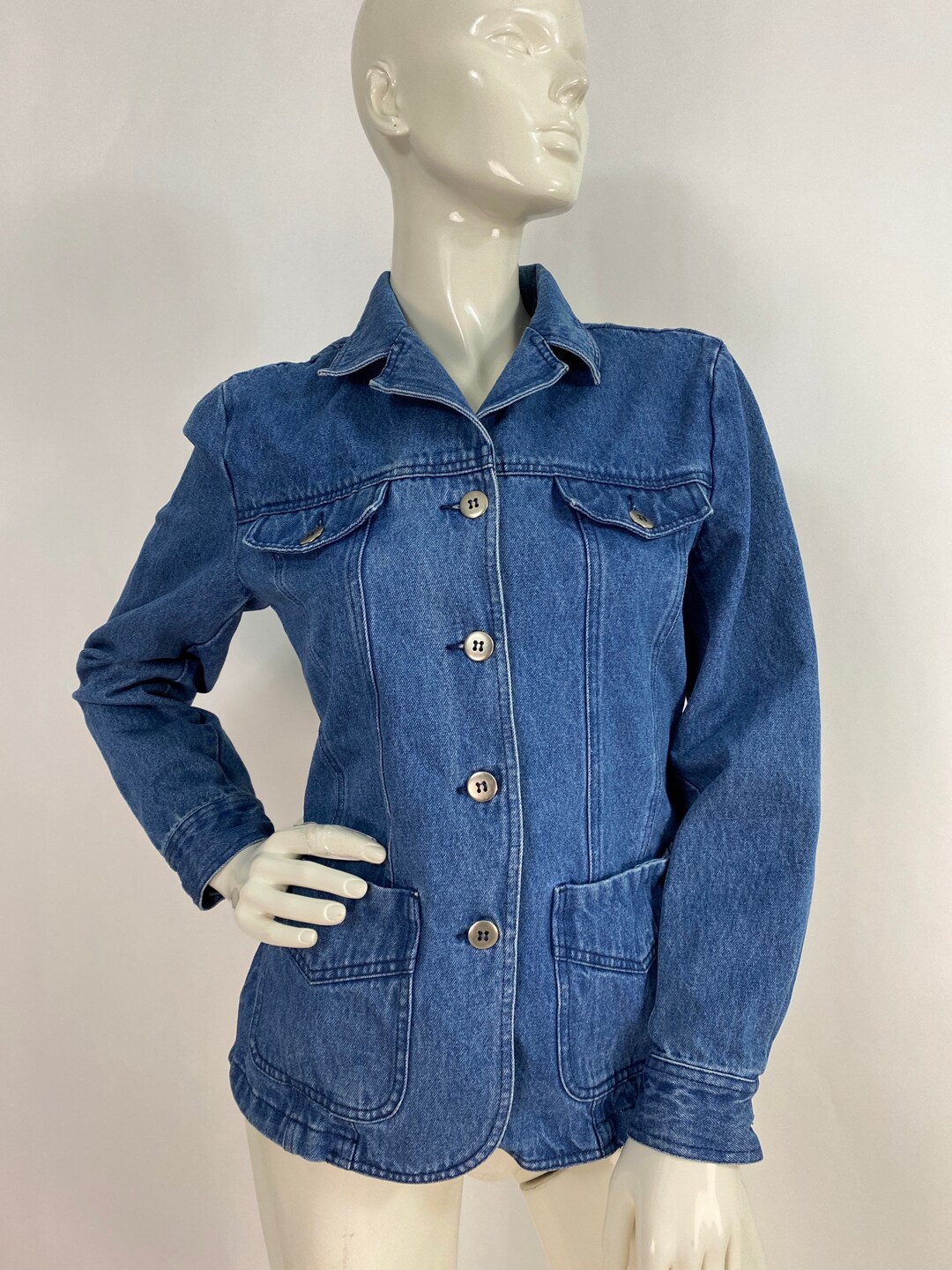 1990s Denim Jacket, 90s Jean Jacket - Etsy