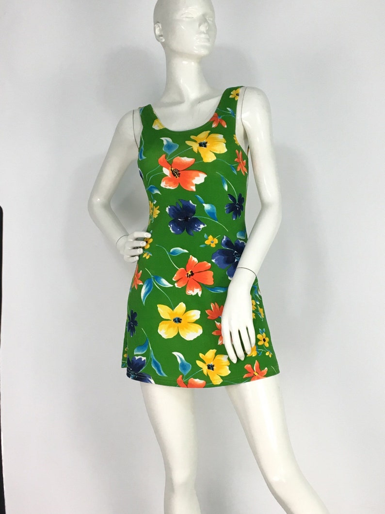 90s Beach Dress/1990s Floral Beach Dress - Etsy