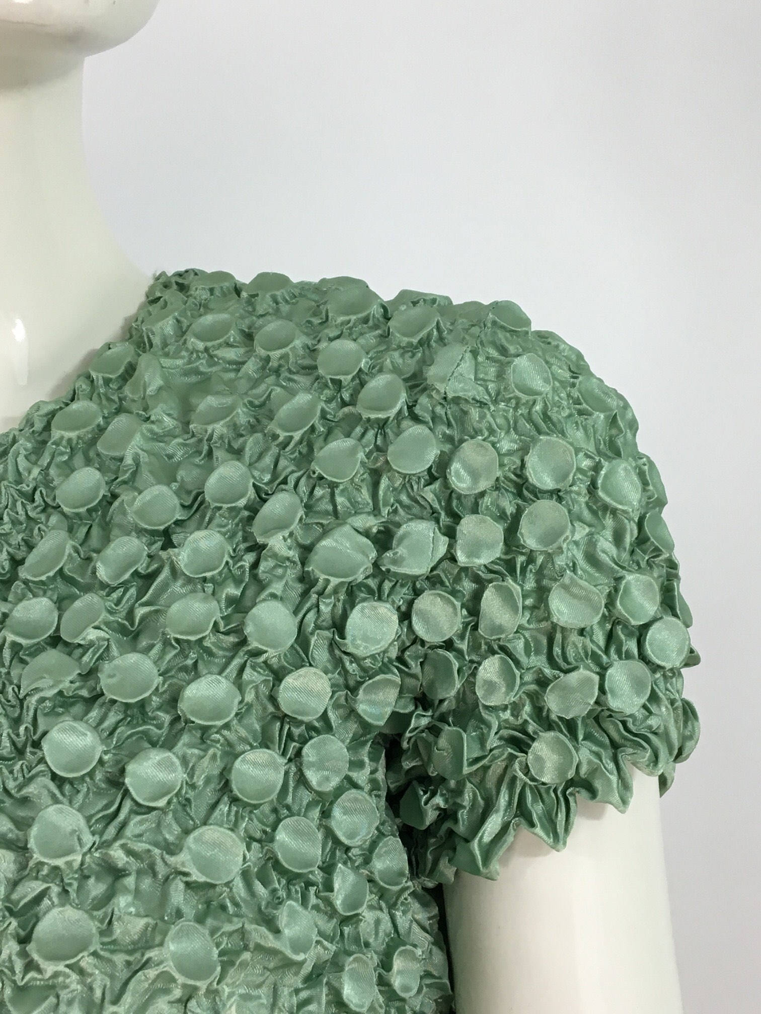 Vintage Popcorn Blouse/mint Green Bubble Top/popcorn Blouse - Etsy