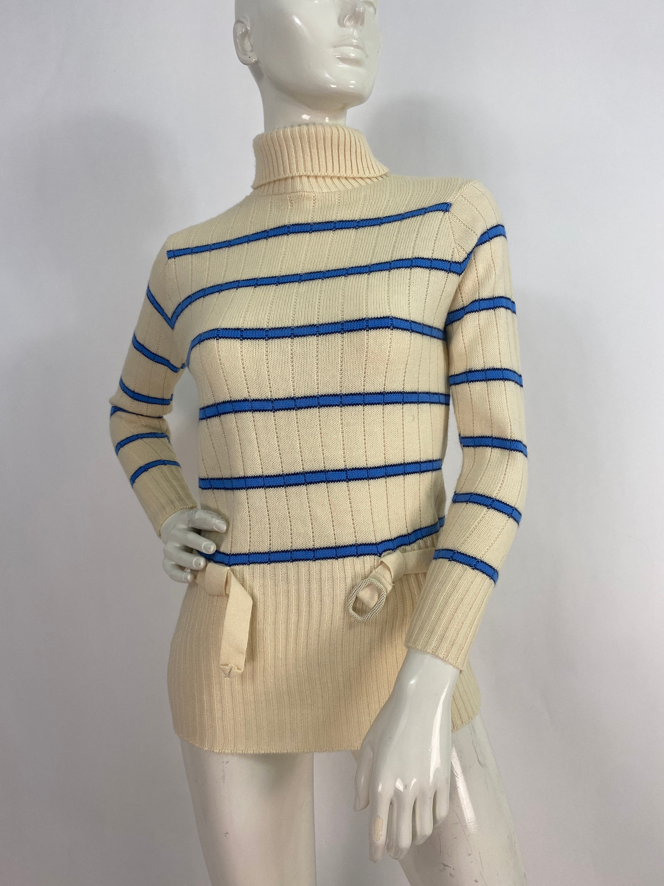 Vintage Snow Queen Sweater 1970s Belted Sweater - Etsy