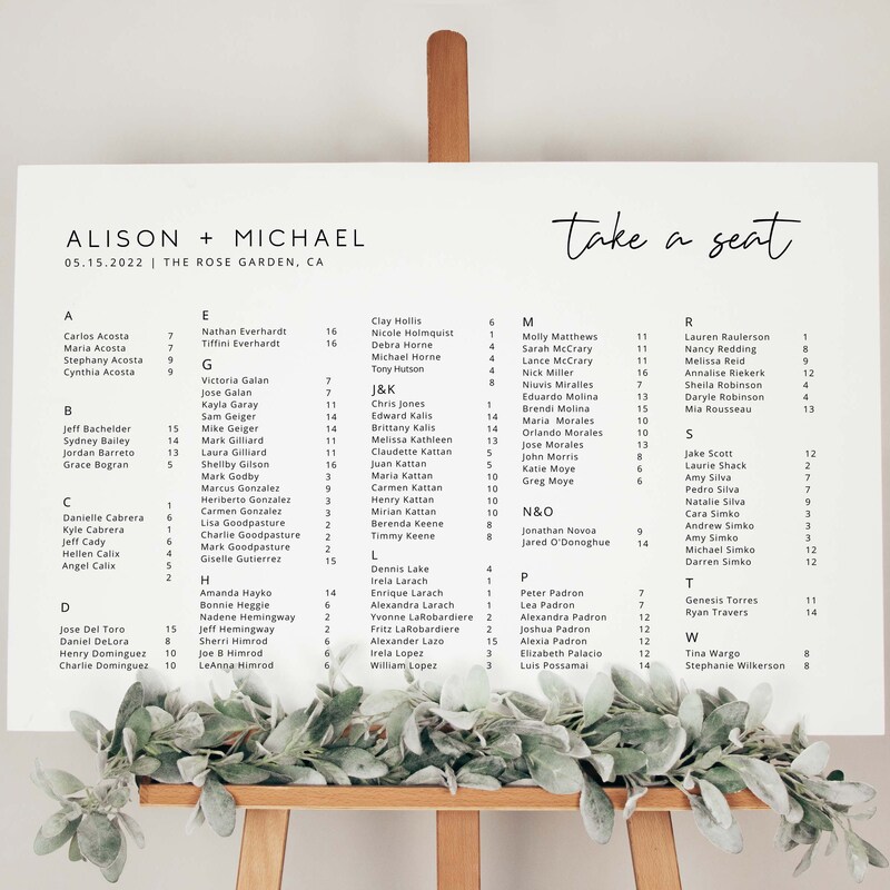 Acrylic Wedding Seating Chart - Etsy