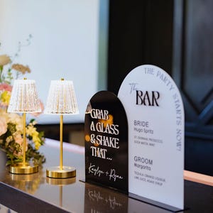 Duo Bar Sign, Duo Wedding Signage, Bar Sign, Arched Wedding Sign ...