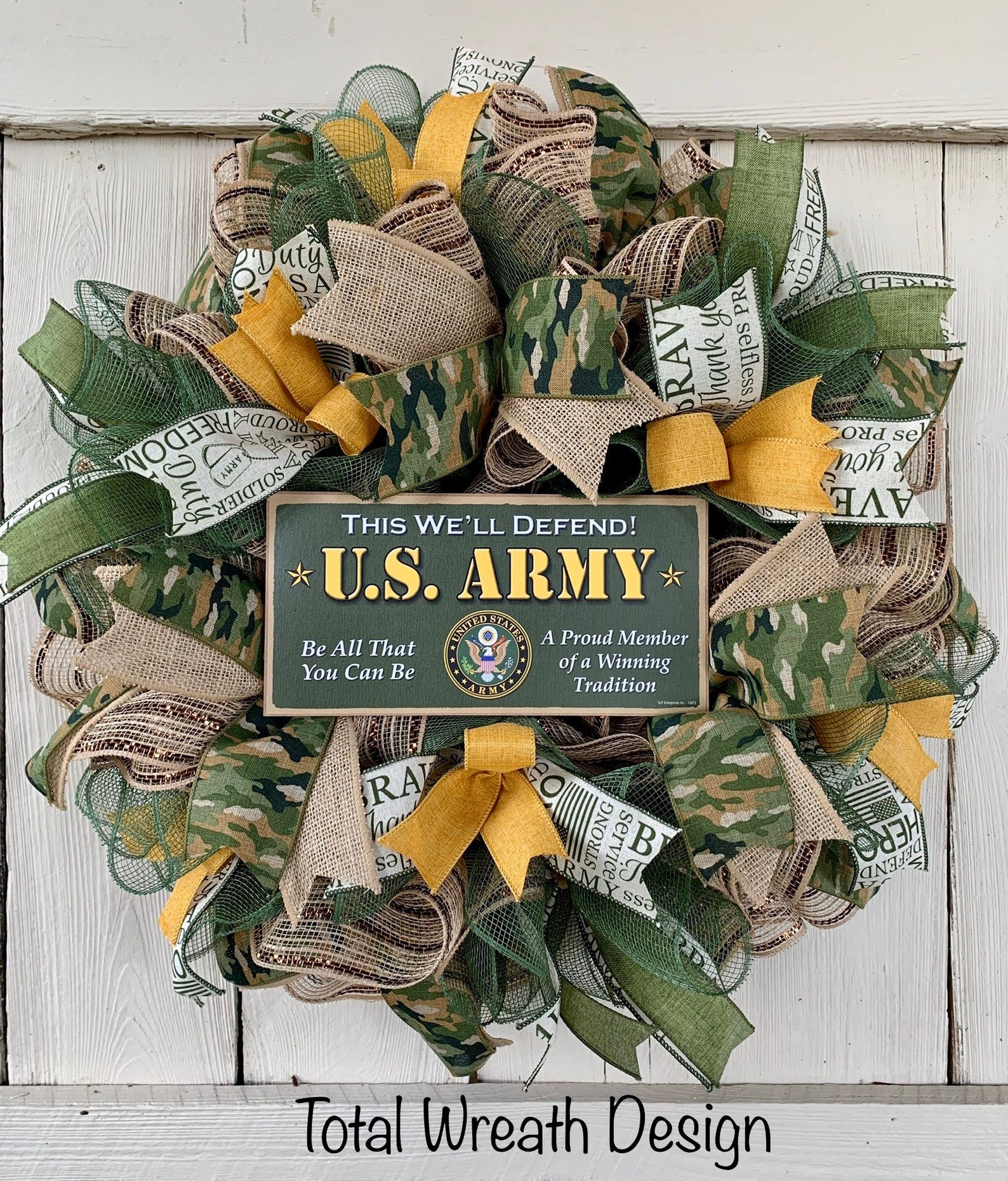 Army Wreath for Front Door United States Army Wreath for - Etsy