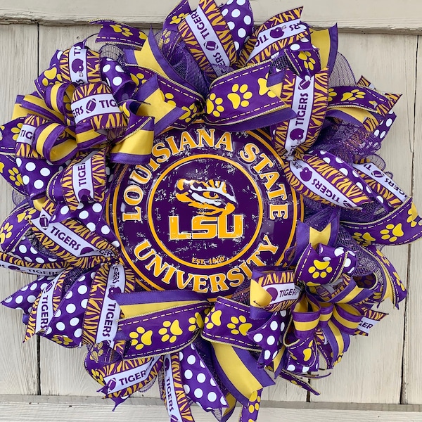 Lsu Wreath - Etsy