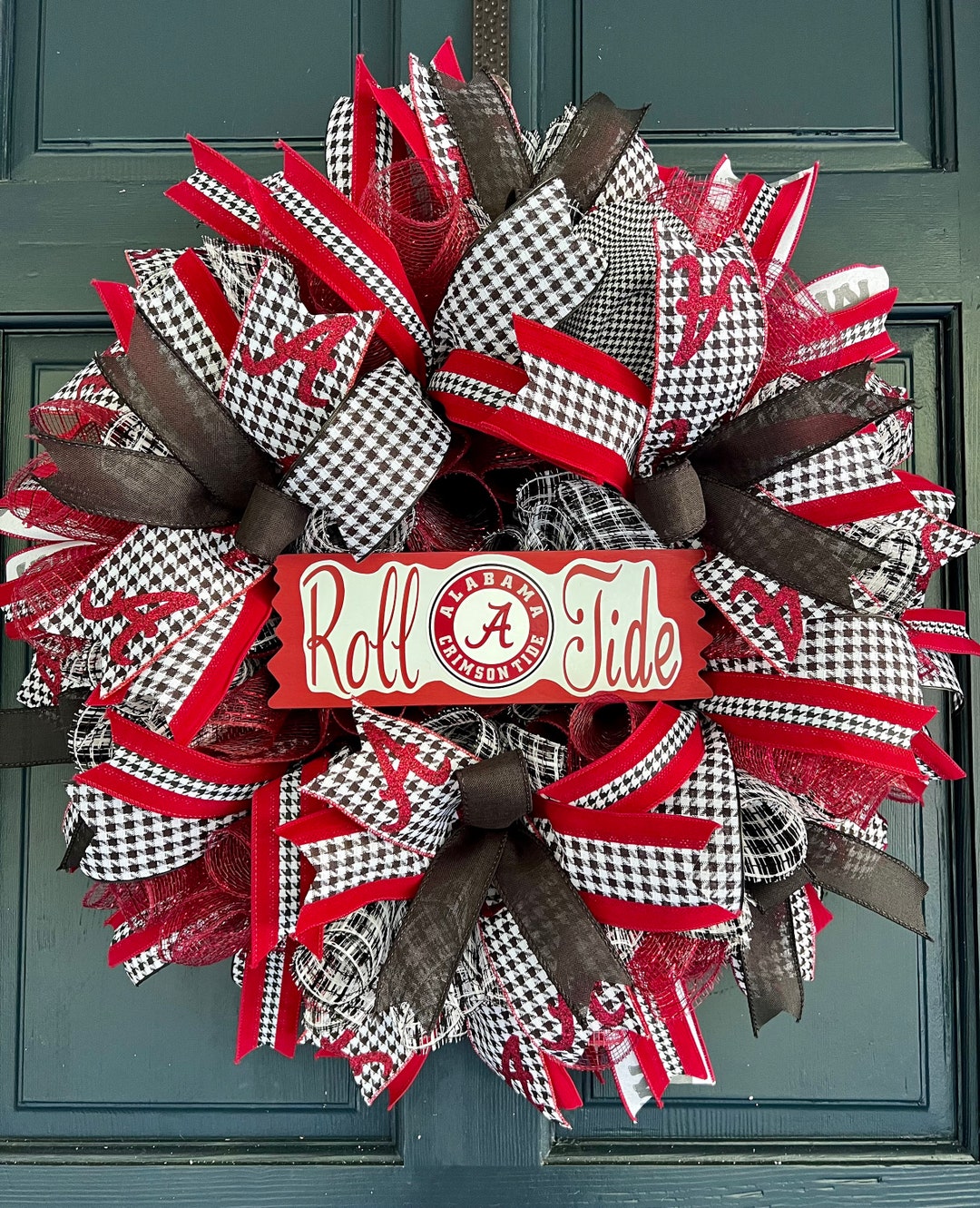 University of Alabama Wreath, Alabama Wreath for Front Door, Crimson ...