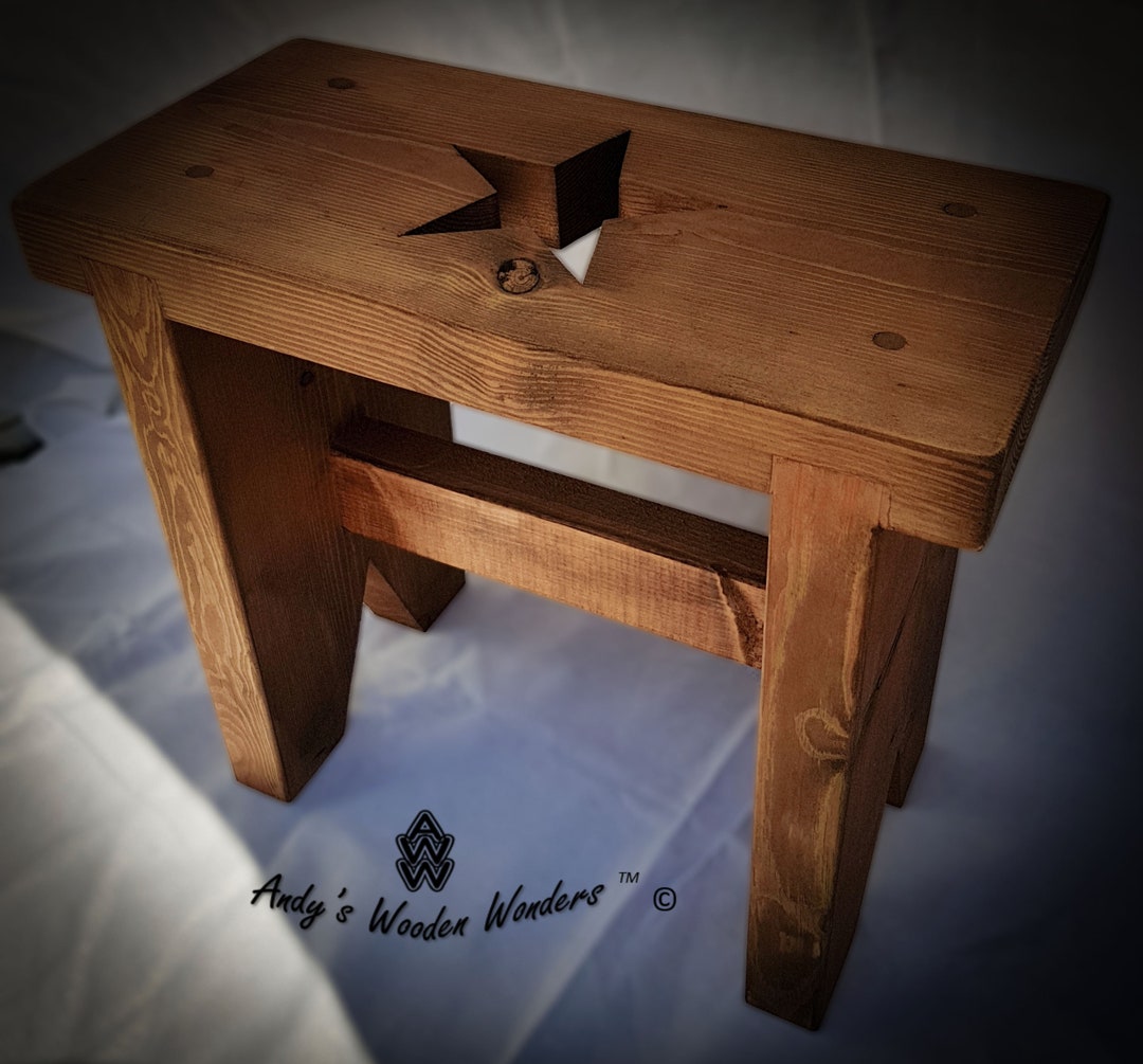 Star Stool. Rustic, Bespoke, Reclaimed Timber. Made-to-order. - Etsy UK