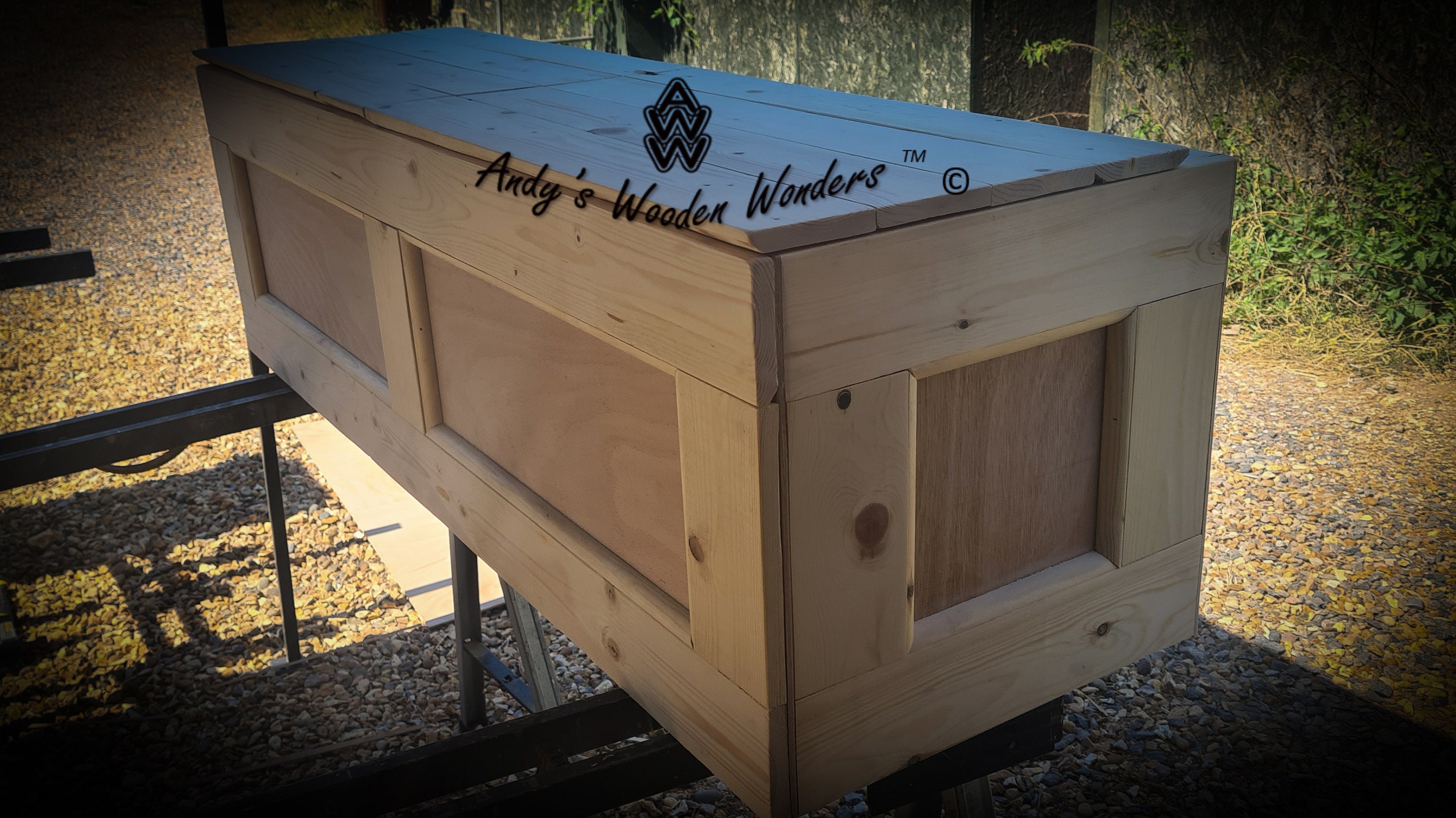 Large Wooden Storage/seating Box. the "bethany" - Trunk, Box. Hand-made ...