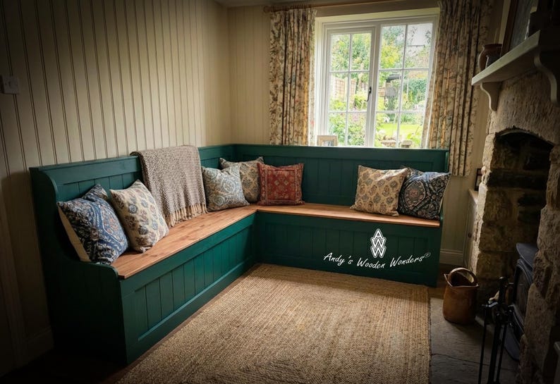 FIONA - Reclaimed Timber Corner Monks Bench: "fiona" Style Seating ...