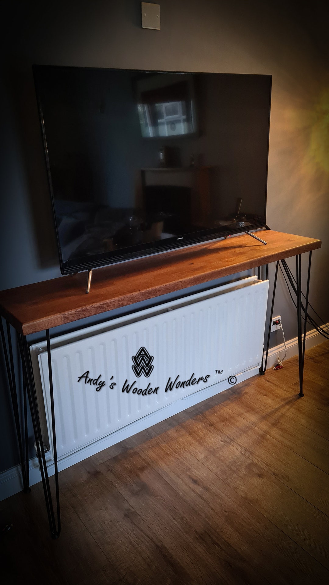 Handmade Solid Oak Breakfast Bar With Hairpin Legs - Etsy