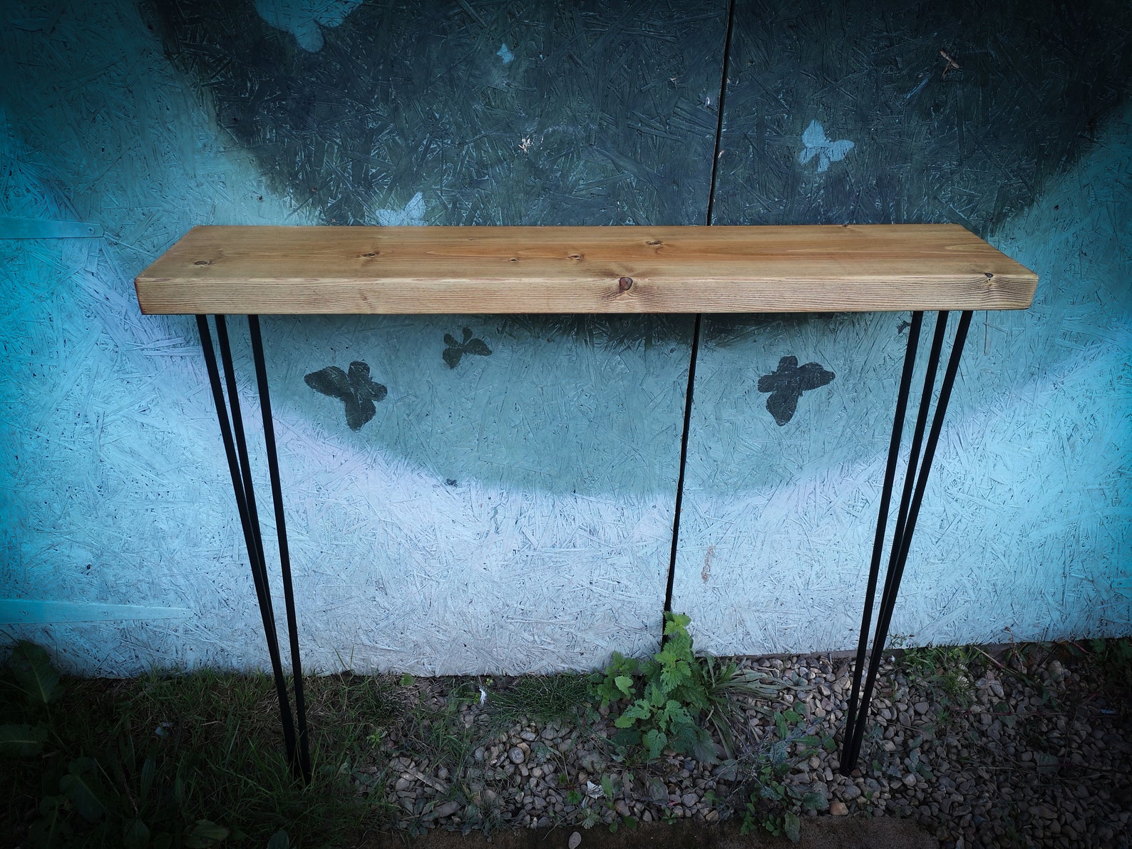 Rustic Radiator Shelf, Console Table With Hairpin Legs. Bespoke ...