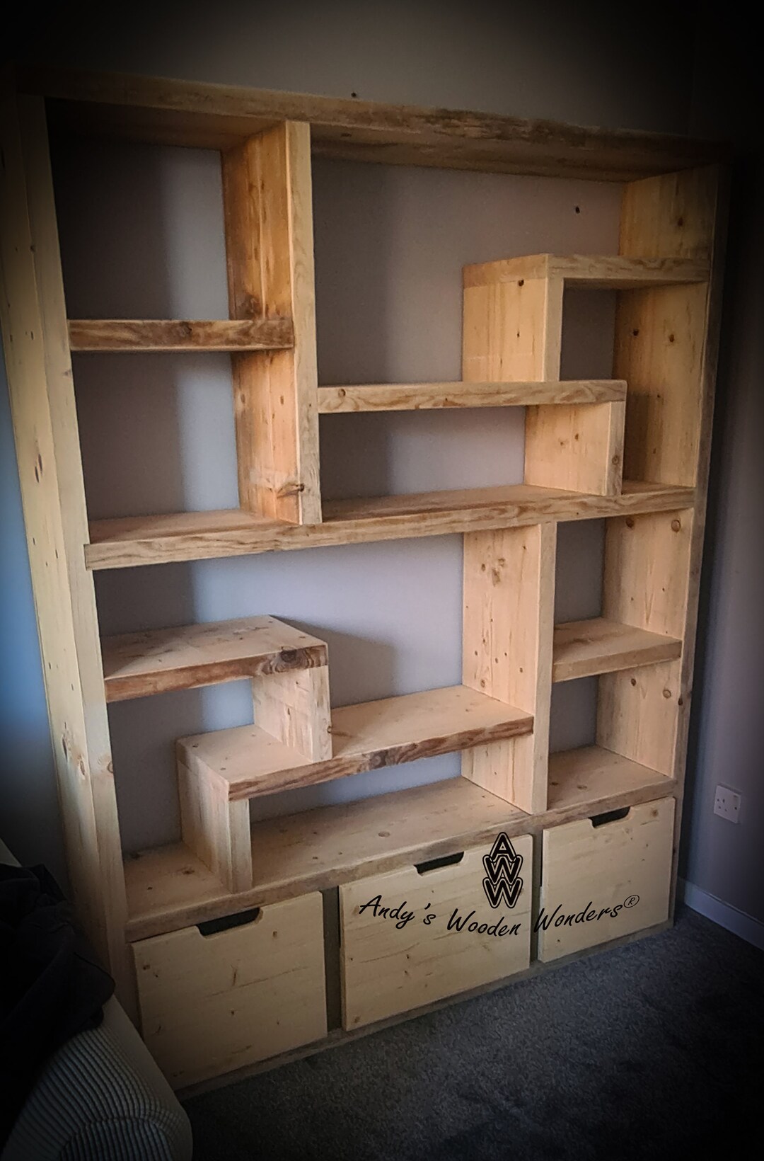 Bookcase / Display Unit - Custom-made, Hand-made-to-order - Etsy