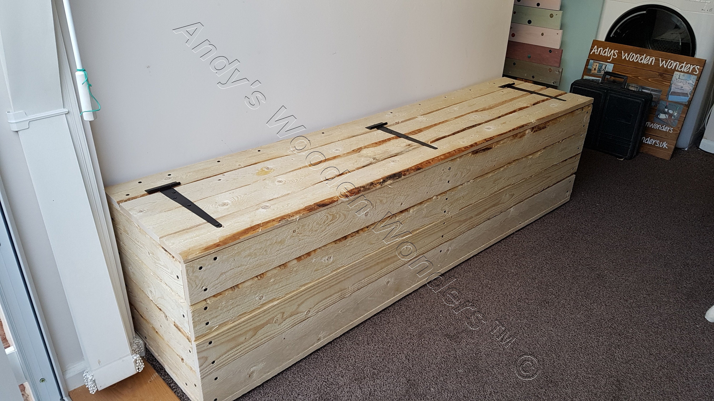 Large Storage/Seating Wooden Boxes Trunk. Rustic Bespoke | Etsy