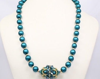 Teal necklace set | Etsy