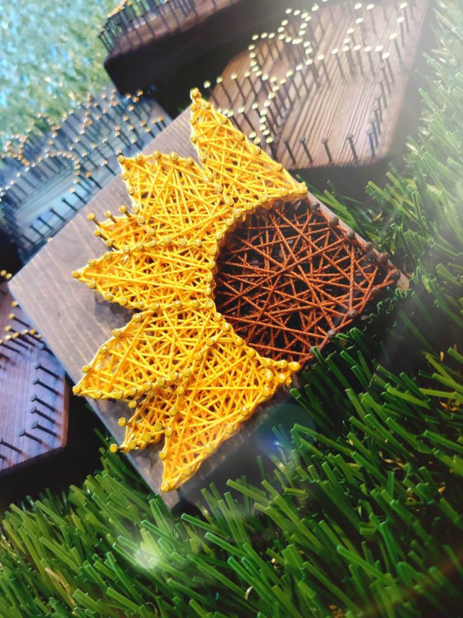 Sunflower Mini DIY String Art Kit - DIY Kit - Easy String Art Kit - No ...