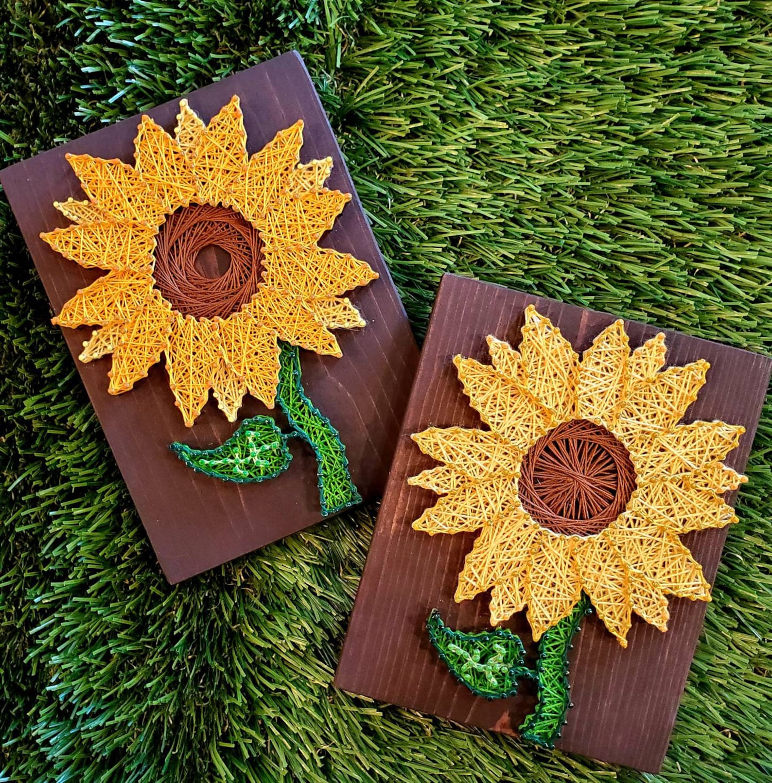 Sunflower String Art Available Option as D.I.Y. Kit Large - Etsy