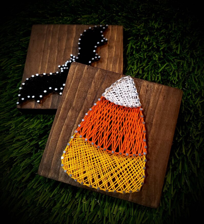 Mini Halloween String Art Squares Cute Bat Ghost Candy - Etsy