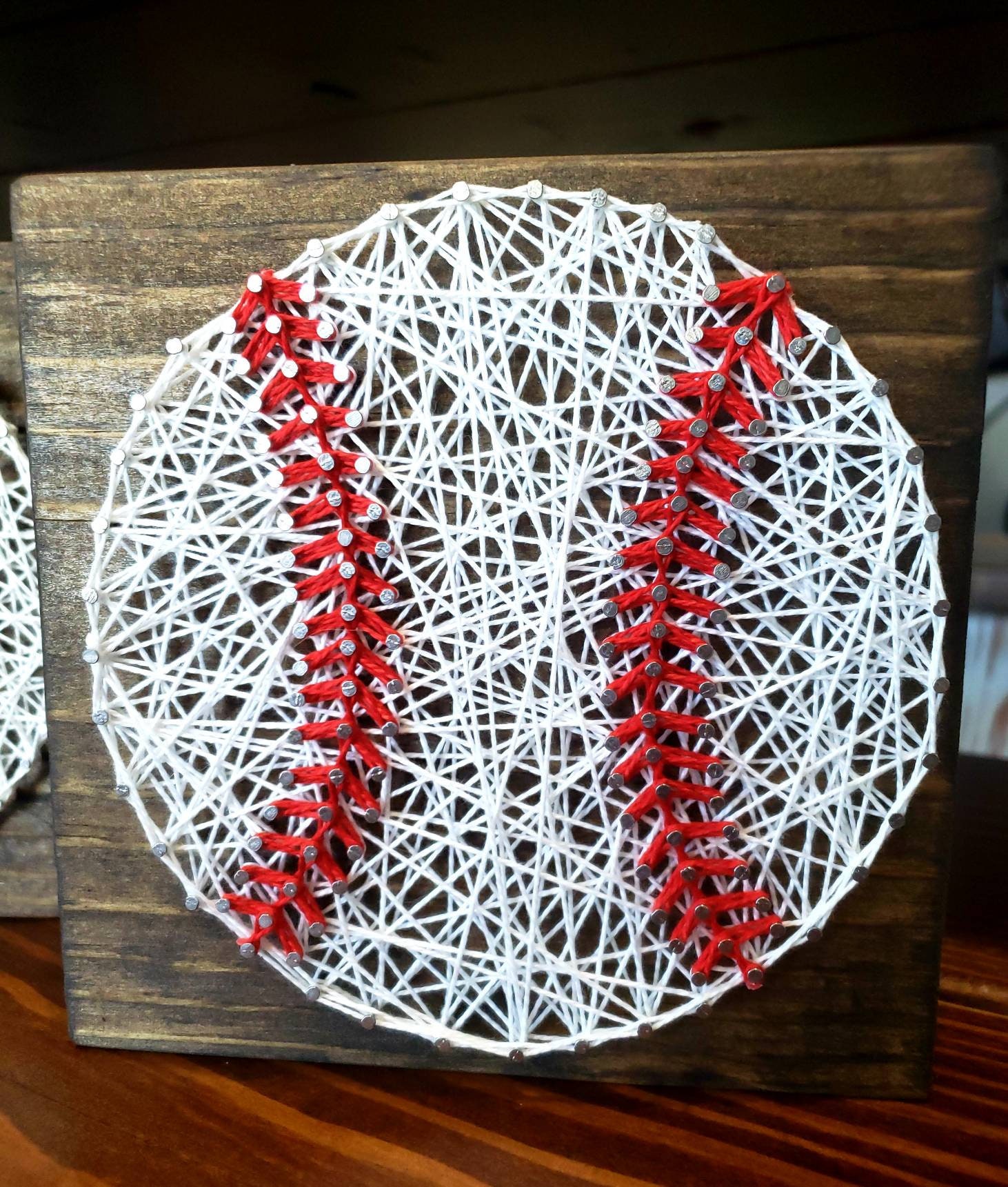 Baseball String Art Can come prestrung DIY kit option No | Etsy