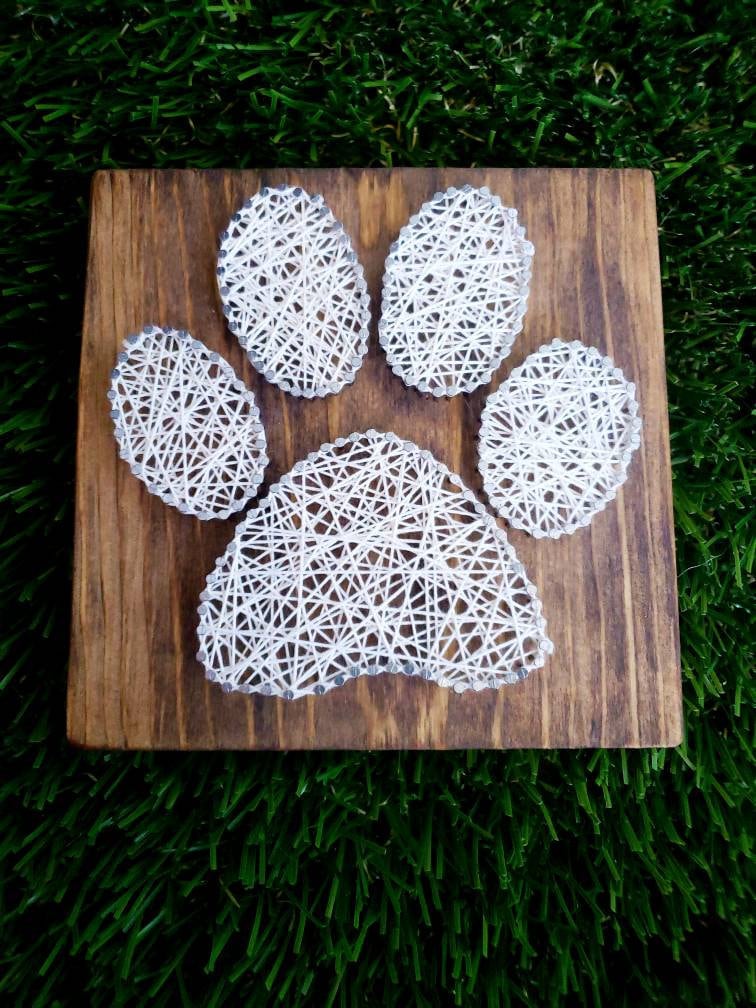 Paw Print String Art DIY Kit Option Dog Cat Animal Paw | Etsy