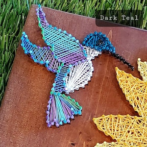 Hummingbird String Art - Available Option as D.I.Y. Kit - String Art Kit - Can Come Prestrung ...