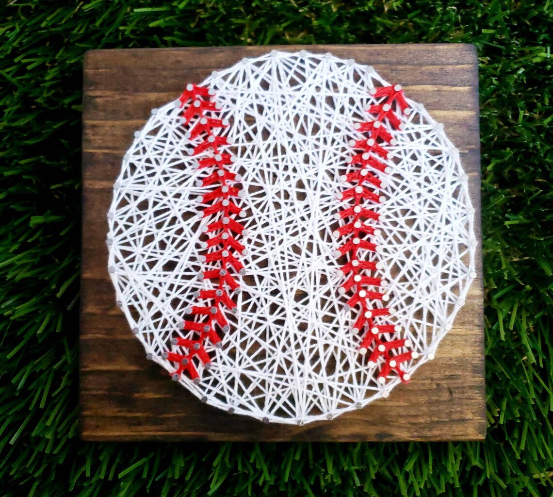 Baseball String Art Can Come Prestrung DIY Kit Option No - Etsy