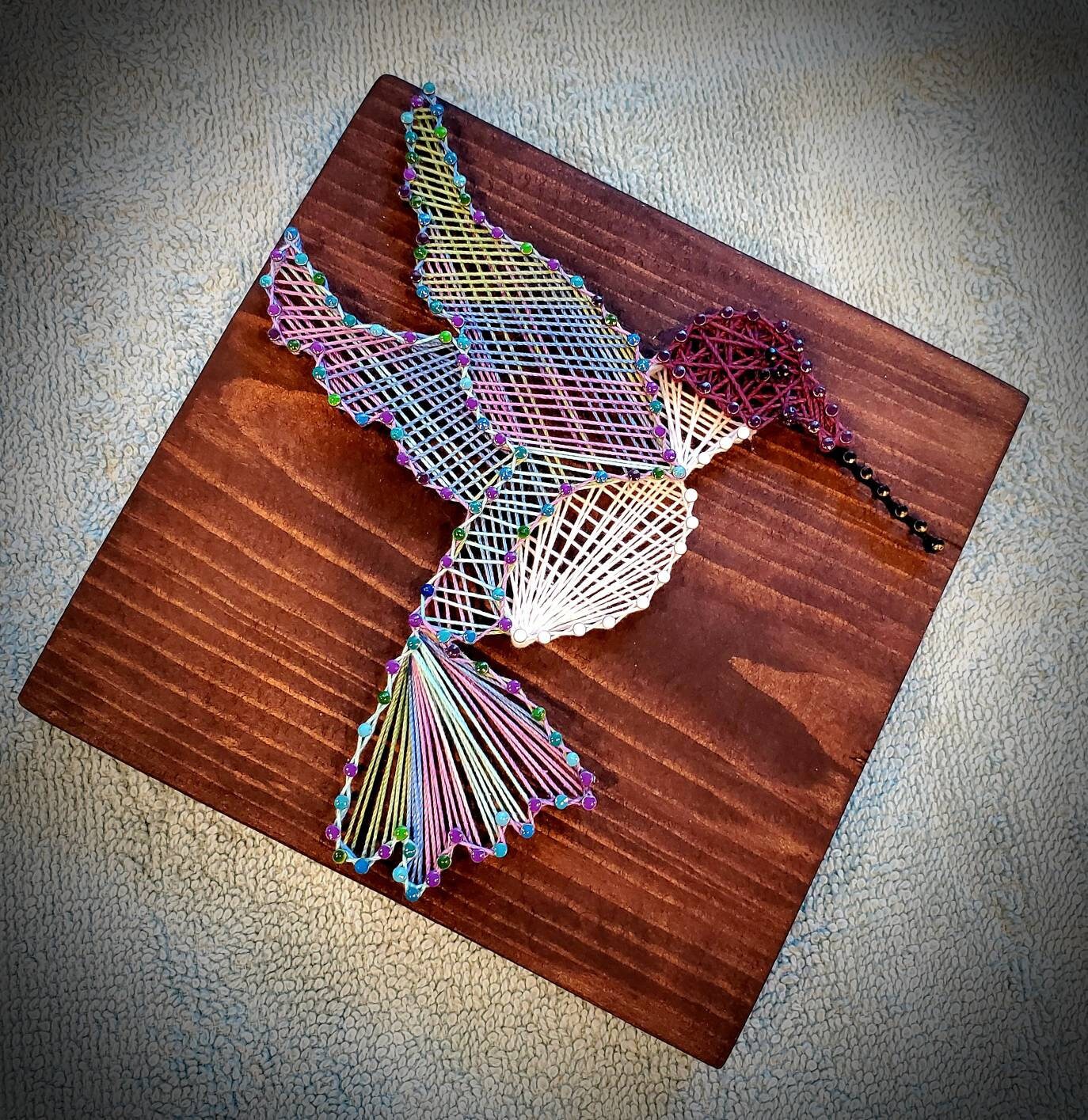 Hummingbird String Art Available Option as D.I.Y. Kit | Etsy