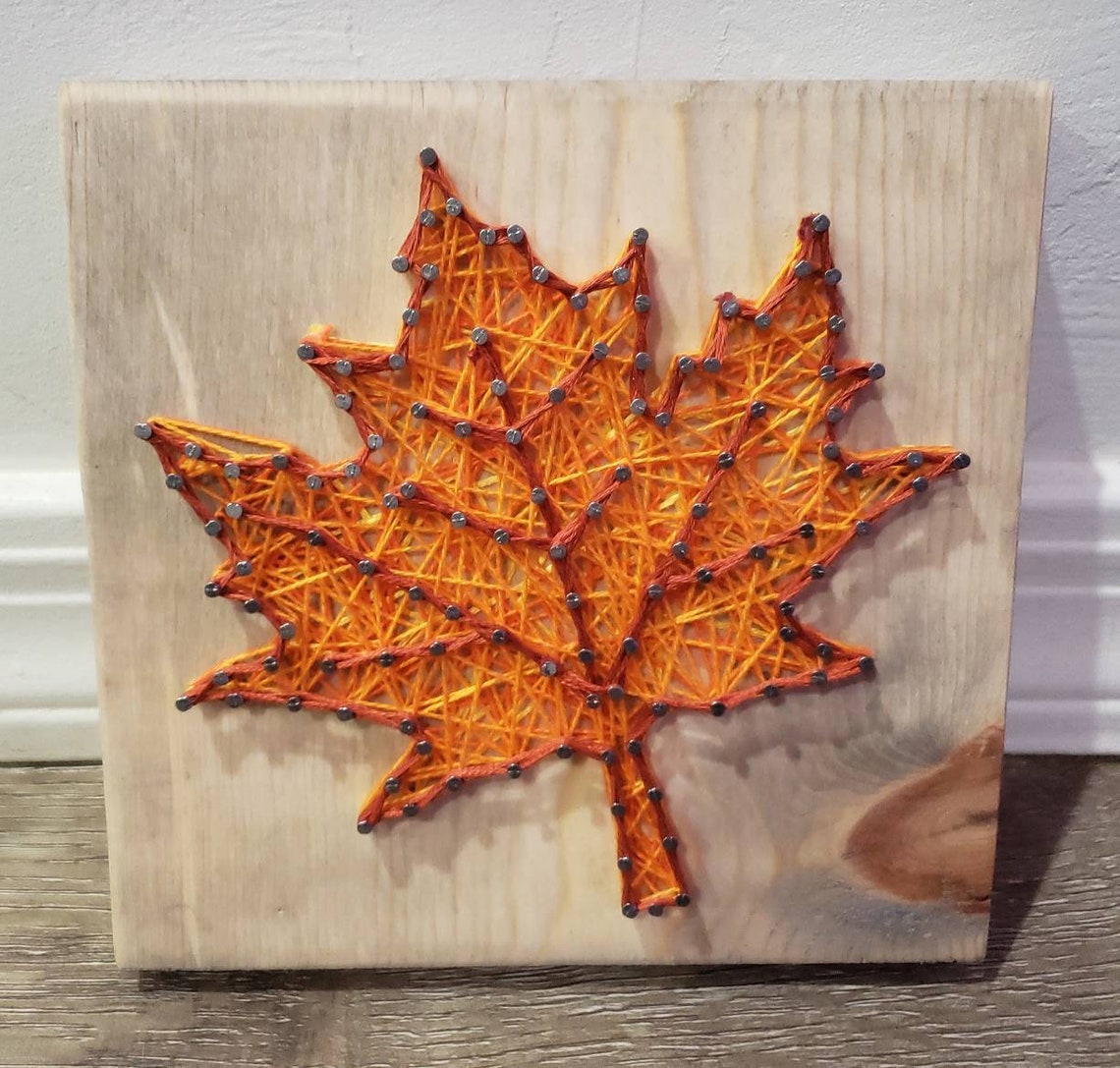 Maple Leaf String Art Leaf String Art DIY Kit Option No - Etsy