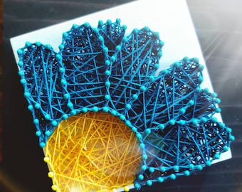 Flower String Art | Etsy