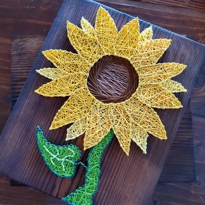 Sunflower String Art - Available Option as D.I.Y. Kit - Large or Small ...