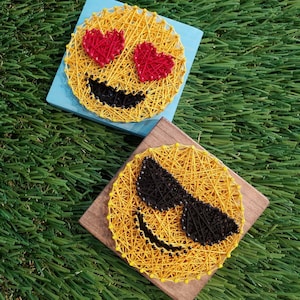 EMOJI String Mini DIY Art Kit - Emojis - String Art DIY - Heart Eye ...