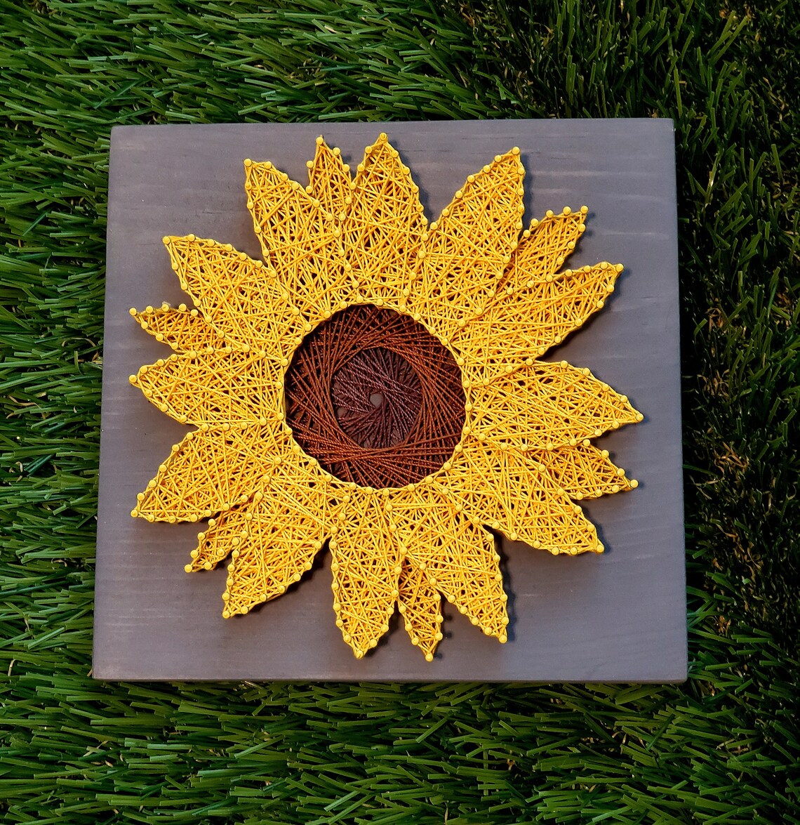Sunflower String Art Sunflower DIY Kit Sunflower Face NO - Etsy