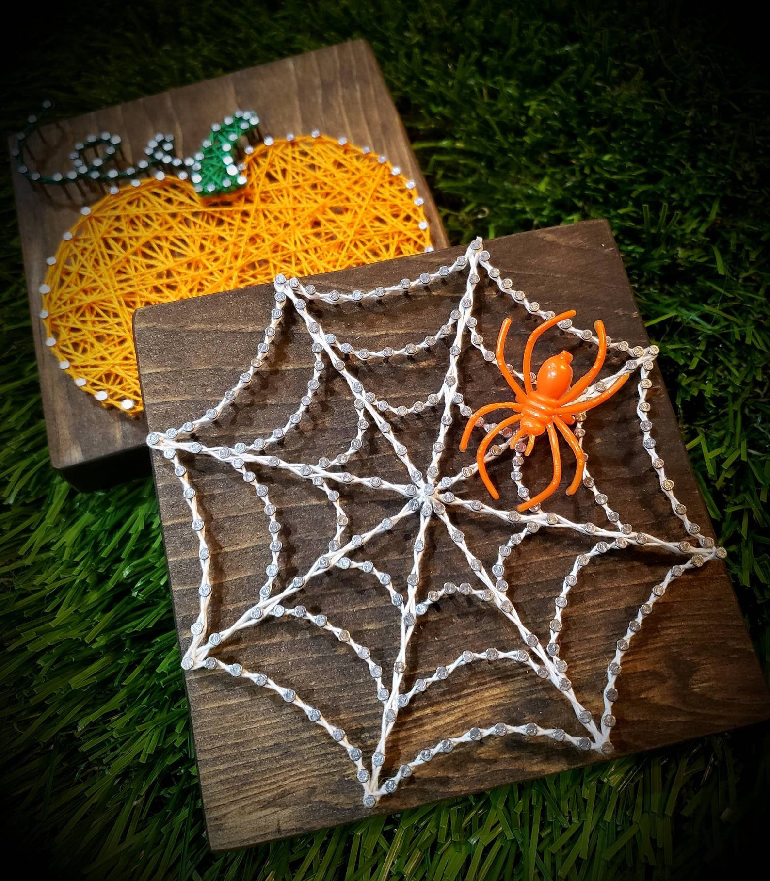 Mini Halloween String Art Squares Cute Bat Ghost Candy | Etsy