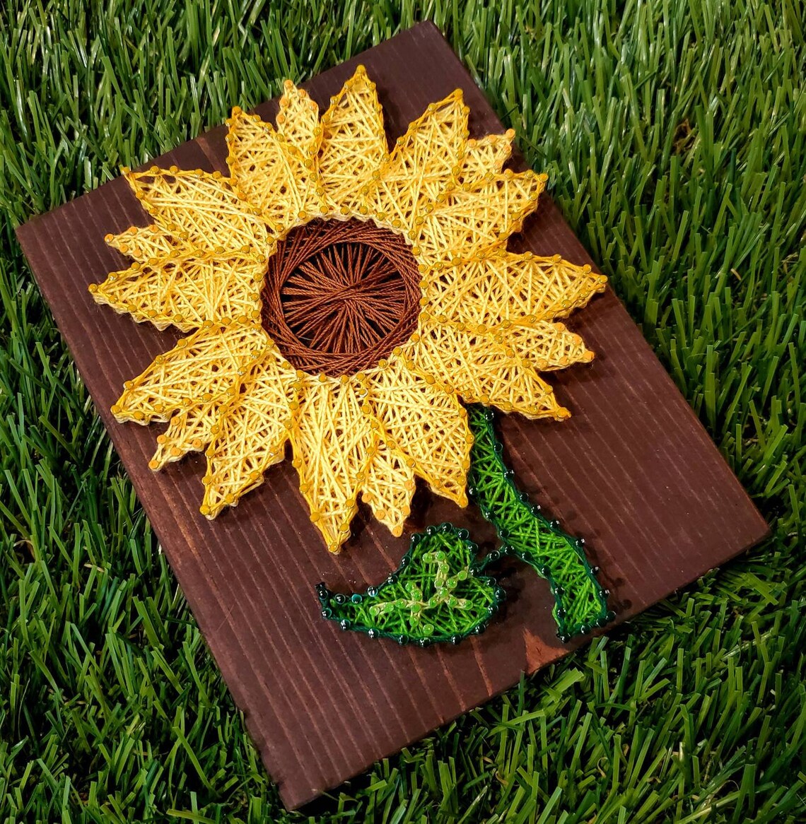 Sunflower String Art Available Option as D.I.Y. Kit Large | Etsy