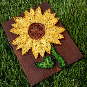 Sunflower String Art - Available Option as D.I.Y. Kit - Large or Small ...