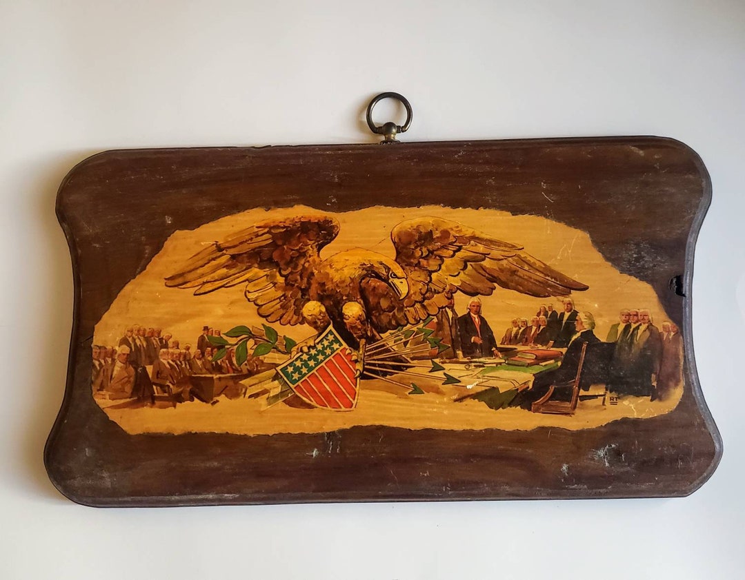 Wooden Declaration of Independence Picture - Etsy