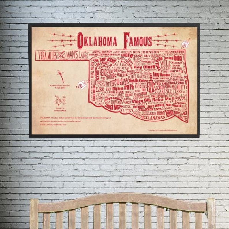 Oklahoma Famous Art Print - Etsy