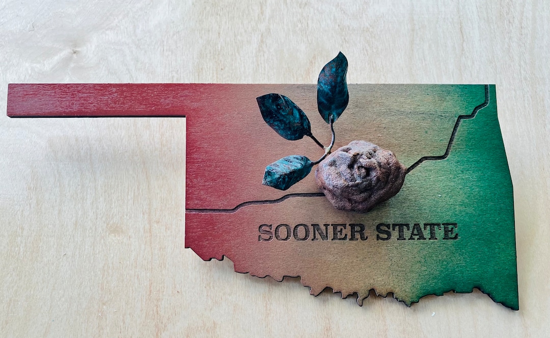 Oklahoma Rose Rock Keepsake Plaque - Etsy