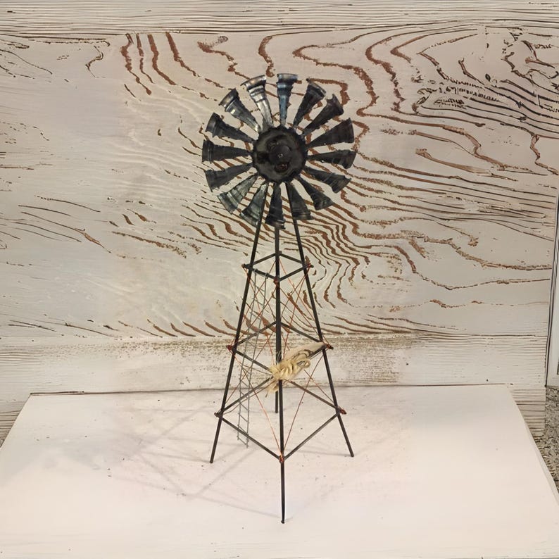 Windmill Handmade in Oklahoma - Metal Art Piece With Working Blades. - Etsy