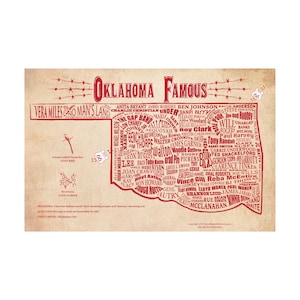 Oklahoma Famous Art Print - Etsy