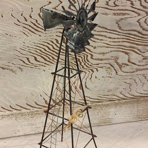 Windmill Handmade in Oklahoma - Metal Art Piece With Working Blades. - Etsy