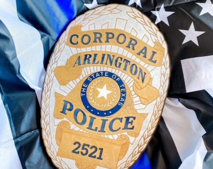 Police Badge Wooden Sign - Personalized Home or Office Decor - Etsy Canada